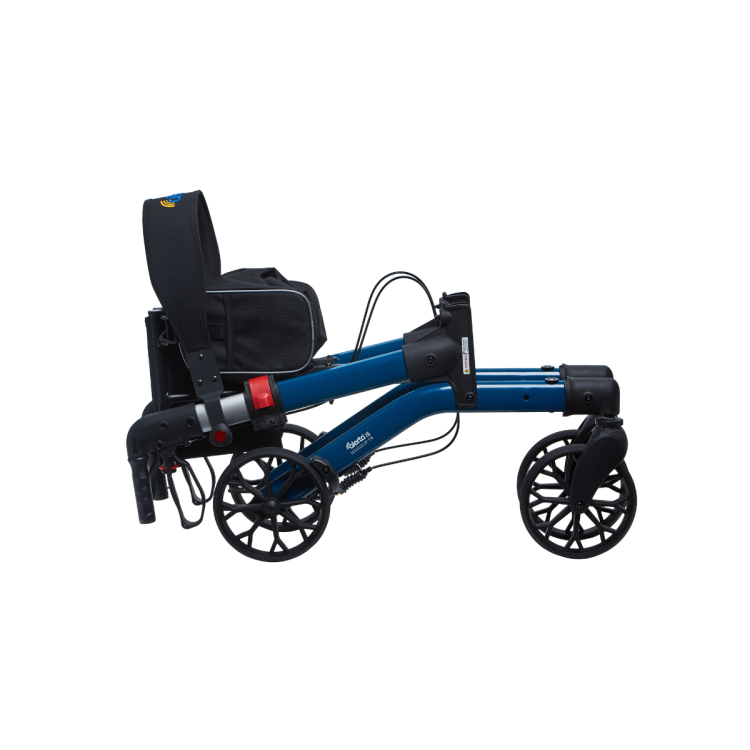 Alerta Four-Wheel Aluminium Dual-Folding Rollator, Lightweight, Quick ...